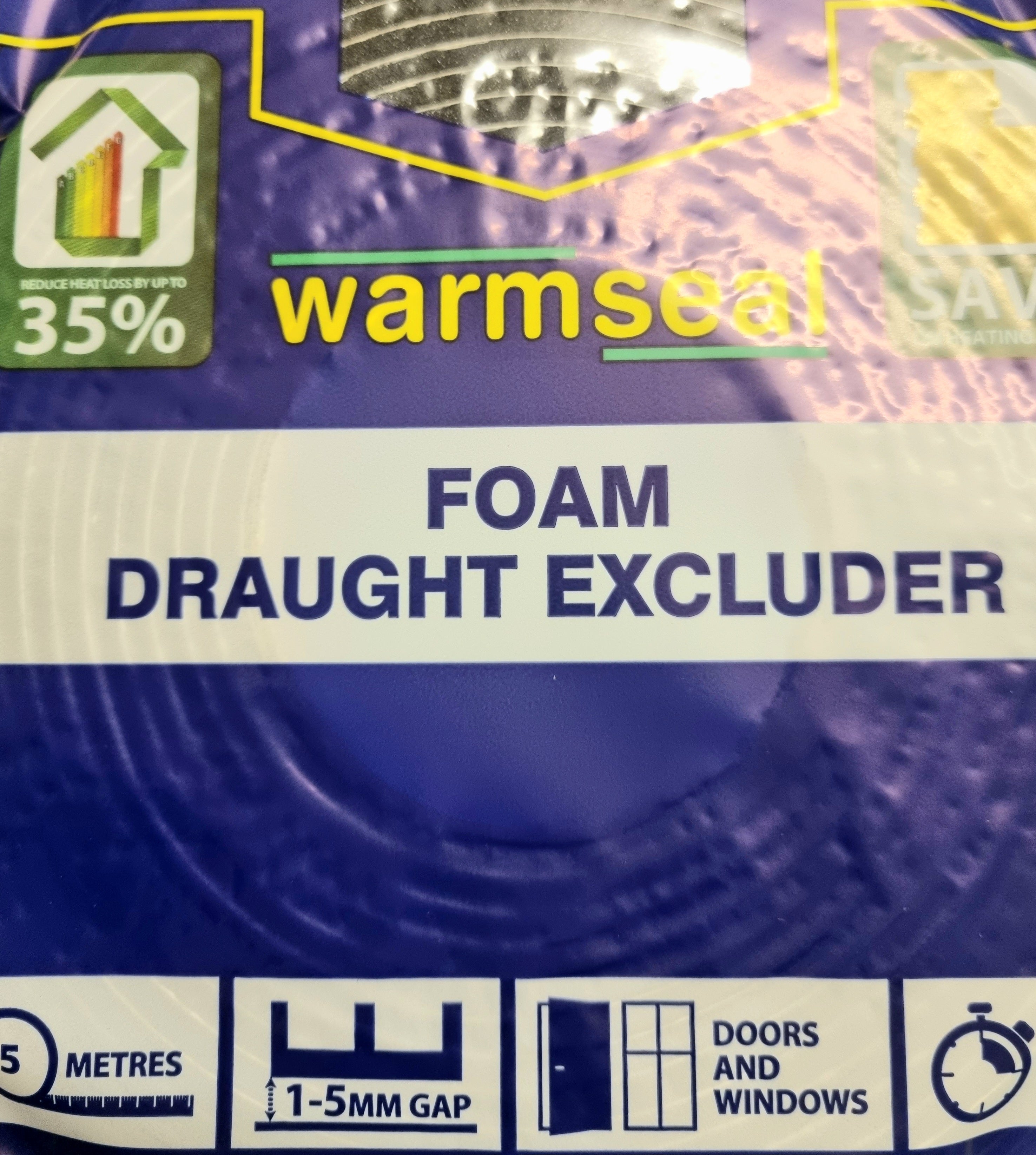 Standard draught excluder Black PVC foam window and door seal. Prevent ...