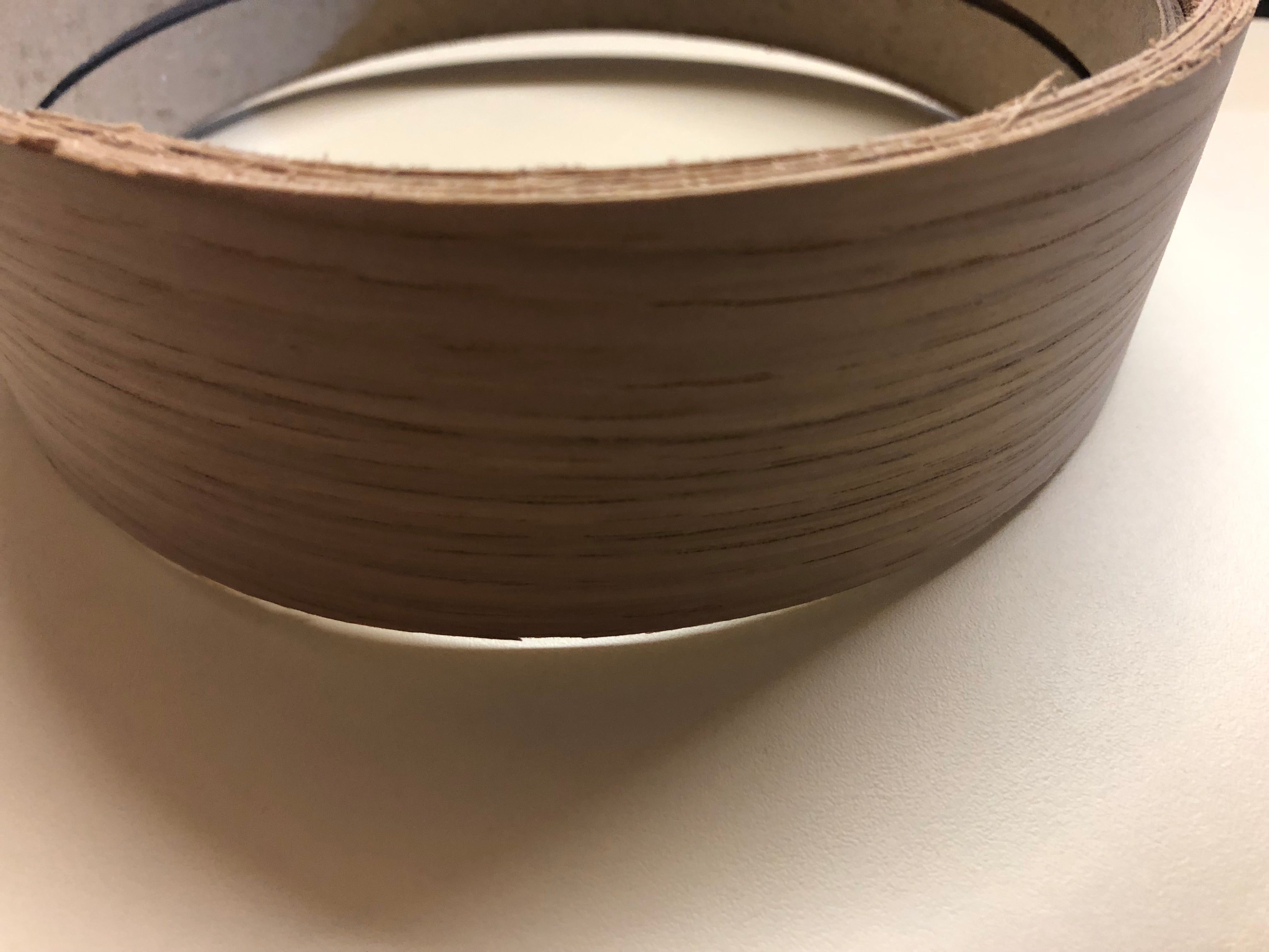 Iron-on Pre-Glued Untreated OAK Real Wood Veneer Edging 50mm wide, 5 M ...